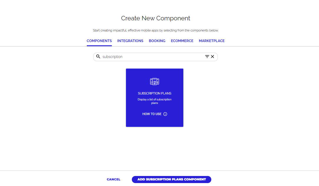 Subscription Plan Component – Beezer.com